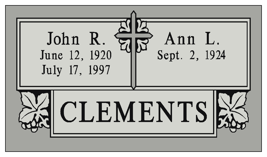 Double Interment Grave Marker Designs, cemetery monument marker